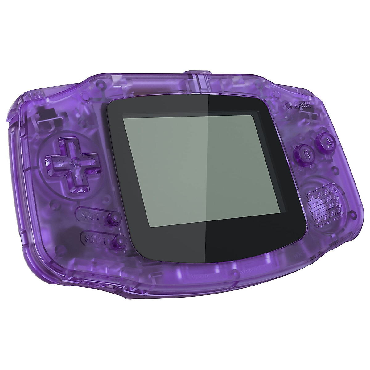 IPS Ready Upgraded eXtremeRate Clear Atomic Purple Replacement Shell Full Housing Cover + Buttons for Gameboy Advance GBA – Compatible with Both IPS & Standard LCD – Console & IPS Screen NOT Included