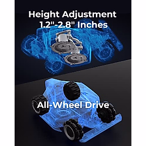 MAMMOTION LUBA AWD Robotic Lawn Mower for 1.25 Acre Lawn, APP Control with Virtual Boundaries, All-Wheel Drive, Multi-Zone Management