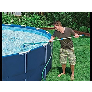 PoolSupplyTown Pool Spa Jet Vacuum Cleaner w/ Brush, Ideal for Frame Above Ground/Inflatable Pools, Spa, Hot Tub, Pond, Fountain Vacuuming, No Electric Power Needed, Use Water Pressure From Garden Hose to Vacuum (Use with A Telescopic Pool Pole, Not Inclu