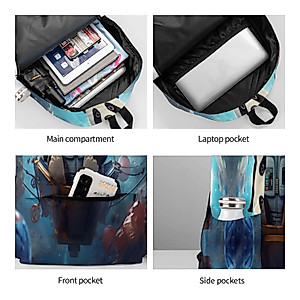 dreambest Panda Animal 3 Piece Large Capacity Backpack Set With Lunch Bag & Pencil Case, Perfect For Travel