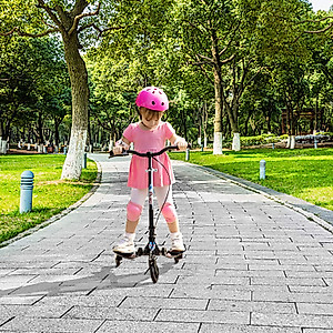 SANSIRP Swing Scooter for Kids, 3 Wheels Wiggle Scooter Foldable Self-Propelling Drift Kick Speeder Scooter with 3-Level Adjustable/Illuminated LED Wheels for Boys Girls Ages 3-8 Years