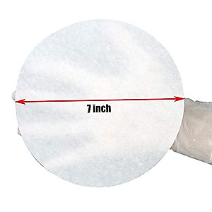 [250 Pack] 7 Inches Non-Stick Parchment Paper - Round White Baking Sheets, Wax Paper Liners for Cake Pan, for Steamer, Fryer and Oven, for Cakes, Cheesecakes, Pizza, Cookies, Meats and Vegetables