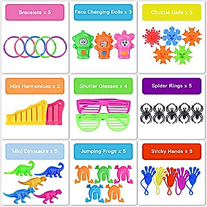 Max Fun Party Toys Assortment for Kids Party Treasure Chest Prizes Box Birthday Party School Classroom Rewards Carnival Prizes Pinata Fillers Christmas Stocking Stuffers (70pcs party toys)