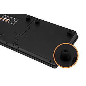 Mistel BAROCCO MD770 TKL Split Mechanical Keyboard with Cherry MX Blue Switch, Ergonomic Keyboard with Orange Letter PBT Double Shot Keycaps for Windows and Mac, Programmable Macro Support, ANSI/US