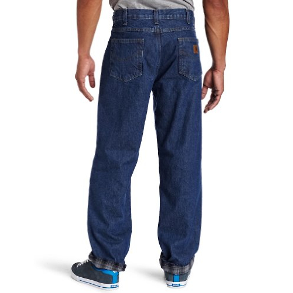 Carhartt mens Relaxed Fit Straight Leg Flannel Lined (Big & Tall) jeans, Dark Stone, 48W x 30L Big Tall US