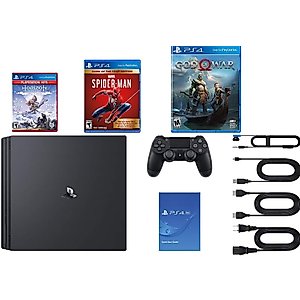 Newest SONY PlayStation 4 Pro 1TB Console Bundle W /Game :Horizon Zero Dawn Complete Edition Hits , God of War, Marvel's Spider-Man