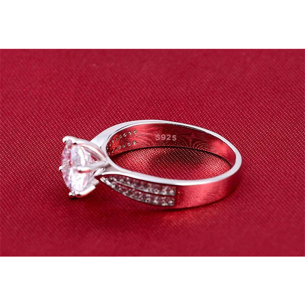 TenFit Jewelry Engagement Ring for Women Wedding Band 4ct Simulated Diamond Rings