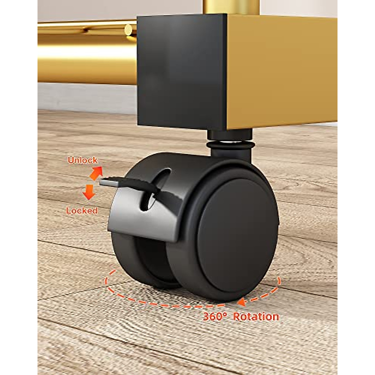 GAMNOF Rolling Metal Clothes Rack Two Shelves Clothing Rack Two Rod Garment Rack for Hanging Clothes with Caster Wheels for Clothes Hats Bags and etc Storage and Organizer