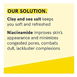 ACURE Brightening Body Scrub - Skin Renewal with Blend of Clay, Sea Salt & Niacinamide Extract - Rejuvenating Exfoliation for Soft, Refreshed Glowing Clear Skin - Suitable for All Skin Types - 6 Fl Oz