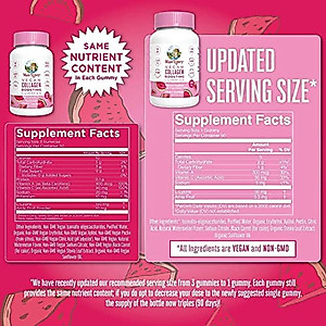 Vegan Collagen Boosting Gummies & Vegan Biotin Gummy Vitamins Bundle | Plant Based Supplement w/ Lysine Vitamin A, C, Alma Fruit Complex Supplement | Vitamins for Hair, Skin & Nail Health