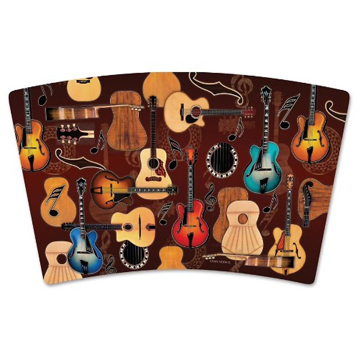 Mugzie "Guitars" Stainless Steel Travel Mug with Insulated Wetsuit Cover, 20 oz, Black