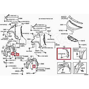 Rexka 40pcs Fender Liner Wheelhouse Liner Mud Guard Nylon Screw Grommet Nut Retainer Compatible with Toyota Lexus 90189-06013 Camry Corolla Highlander Tundra Tacoma Sequoia