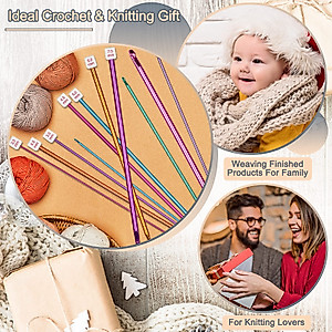 Coopay Long Crochet Hook Set, 11pcs Tunisian Crochet Hooks Multicolor Afghan Crochet Needles for Crocheting, 2mm(B)-8mm(L), Great Knitting & Crochet Supplies Tool Set for Beginner, Crocheter & Knitter