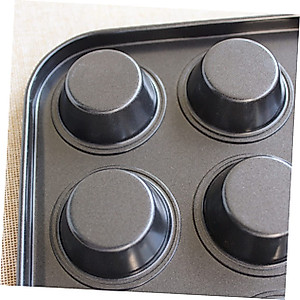 DOITOOL Loaf Bread Pan Cake Molds Mini Muffin Pan Lemon Muffin Pans Nonstick Quiche Pan Muffin Tin Steel Cupcake Pan Muffin Pan 12 Steel Cupcake Mold Stainless Steel Patties Little Muffin