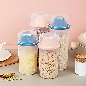 lasenersm 2 Pieces Laundry Detergent Dispenser Washing Powder Container Laundry Soap Dispenser Laundry Powder Detergent Storage Box Rice Container Cereal Container Grain Container(Multicolor, S)