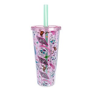 Silver Buffalo Harry Potter Honeydukes Icons Carnival Cup with Lid and Straw | Holds 24 Ounces