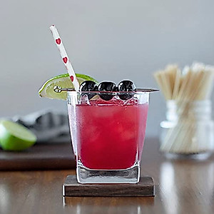 Biodegradable Paper Straws, 300 Pieces Pack,Red Heart Stripe Disposable Drinking Straws,Eco Friendly Christmas Party Supplies, Birthday, Wedding,christmas straws