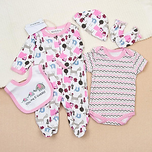 Medylove 5Pcs Reborn Baby Dolls Clothes 22 Inch Cute Elephants Outfits Accessories Clothing for 20-22 Inch NewbornBaby Doll Girl…