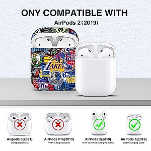 Gedicht for Airpods 2nd Generation Case Sports Basketball Football, Protective TPU Soft Cases Cover Rugged for Apple Airpod 1st Generation Case with Keychain for Women Men，Basketball