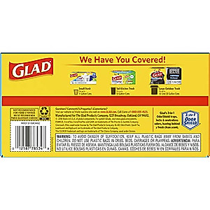 Glad OdorShield Trash Bag, White, 80 Count