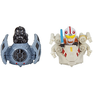 Hot Wheels Star Wars Darth Vader Tie Advanced Vs. Luke Skywalker X-Wing Fighter 2-Pack, Vehicle