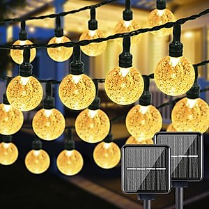 SUWITU Solar String Lights Outdoor, 23.6 ft 60 LED Garden Lights Solar Powered Waterproof Hanging Solar Lights for Indoor/Outdoor, Tree, Patio, Yard, Fence, Gazebo, Wedding Party