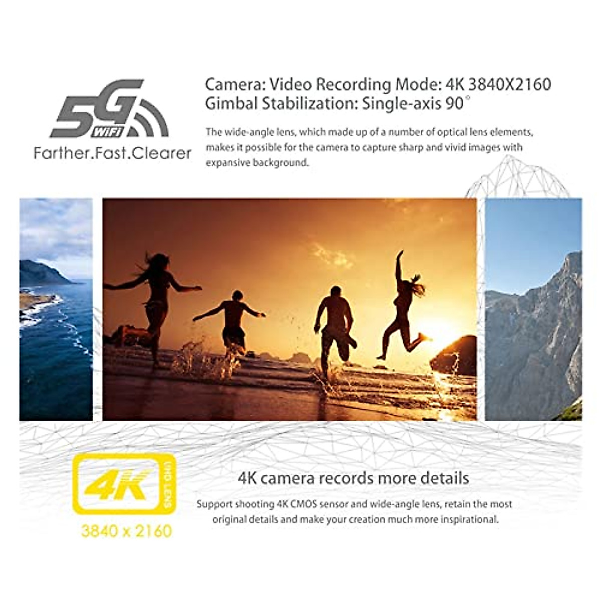 NIRAA B12 Bugs 12 EIS GPS Drone 4K 5G WiFi Digital Zoom Camera 22Mins Flight Time Brushless Foldable RC Quadcopter Drone (Color : B12 Drone 1B Box)