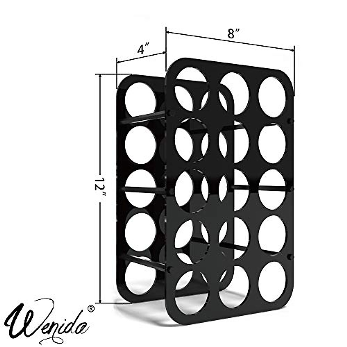Vinyl Storage Holder Wenida Multiple Holes Large Capacity Acrylic Vinyl Rolls Organizer Tower Rack with Installation Tools for Craft Room