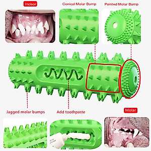 Aboutbaby Dog Chew Toy, Durable Rubber Dogs Squeaky Toys for Aggressive Chewers, Indestructible Puppy Toys for Training and Cleaning Teeth, Interactive Pet Toys for Small Medium Dog
