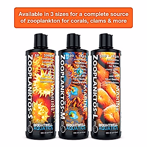 Brightwell Aquatics Zooplanktos-M - Zooplankton Food Supplement for Marine and Reef Aquariums, 2-l