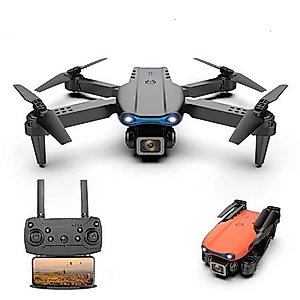 E99pro Foldable Motor Drone with 2 Cameras 40KM/h MAX Wind Resistant 4 Level 5GHz WIFI FPV Drones with HD Camera RC Quadcopter Drone for Children Adults 2 Batteries idea16 UAV (Black)