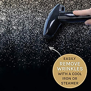 Black and Silver Photo Booth Backdrop - Perfect Party Decoration for Graduation, Birthday, Christmas, New Years, Bachelorette, Weddings, Prom | Gatsby Photo Booth | Measures 6ft x 6ft