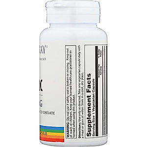 Solaray Zinc Amino Acid Chelate 50 mg VCapsules, 100 Count