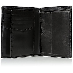 Fossil Men's Ryan Leather RFID-Blocking Large Capacity International Combination Bifold Wallet, Black, (Model: ML3734001)
