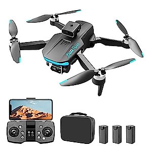 GoolRC GPS 5GWIFI Remote Control Drone with Camera 720P Dual Camera Obstacle Avoidance Brushless Motor Optical Flow Localization Remote Control Quadcopter for Kids Adults with Storage Bag