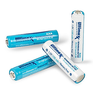 Ultimaxx Charger with Batteries – 8 Port Battery Charger with 4 AA Batteries 3150mAh and 4 AAA Batteries 1100mAh Memory Free- Rechargeable, Ni-MH, Durable & Long-Lasting Batteries