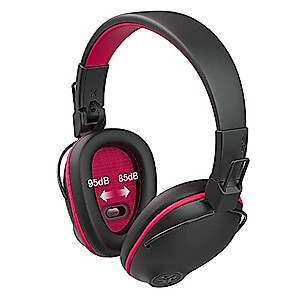 JLab JBuddies Pro Wireless Over-Ear Kids Headphones | 35+ Hour Battery Life | Built-in Volume Regulators for Safety | Share Mode | Folding | Adjustable | Noise Isolation | with Mic | Pink