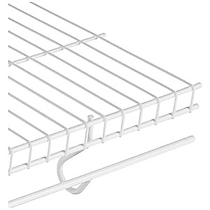 Rubbermaid Free-Sliding Wire Shelf, White, Adjustable Shelving with Free-Slide Design for Closet Organization System