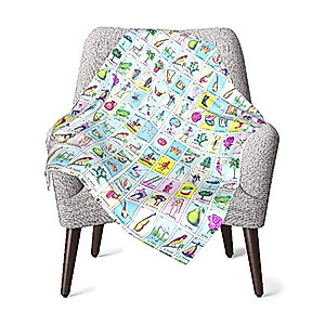 Loteria Blanket Super Soft Light Weight Cozy Warm Fluffy Plush Throw Blanket for Bed Couch Living Room 40x50 inch