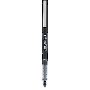 PILOT Precise V5 Stick Liquid Ink Rolling Ball Stick Pens, Extra Fine Point (0.5mm) Black Ink, 12-Pack (35334)