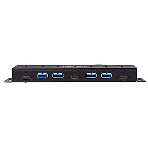 USB Hub 7-Port Industrial 4 USB-A & 3 USB C ESD Immunity Metal