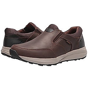 Nunn Bush Men's Excursion Waterproof Moccasin Toe Slip-On with KORE Comfort Technology Loafer, Brown Crazy Horse, 9