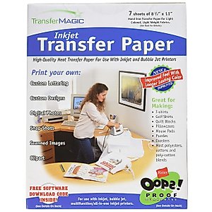 Transfer Magic Ink Jet Transfer Paper 8.5"X11" 7/Pkg