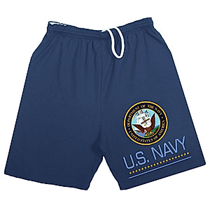 Fox Outdoor Products U.S. Navy Logo Running Shorts, Navy, Medium