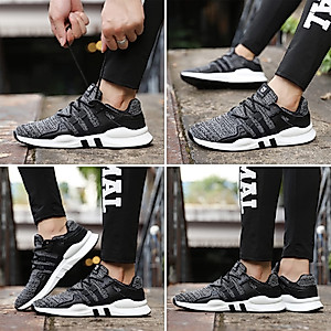 SUADEX Steel Toe Shoes for Men Lightweight Indestructible Work Shoes Women Breathable Safety Shoes Grey 11 Women/9.5 Men