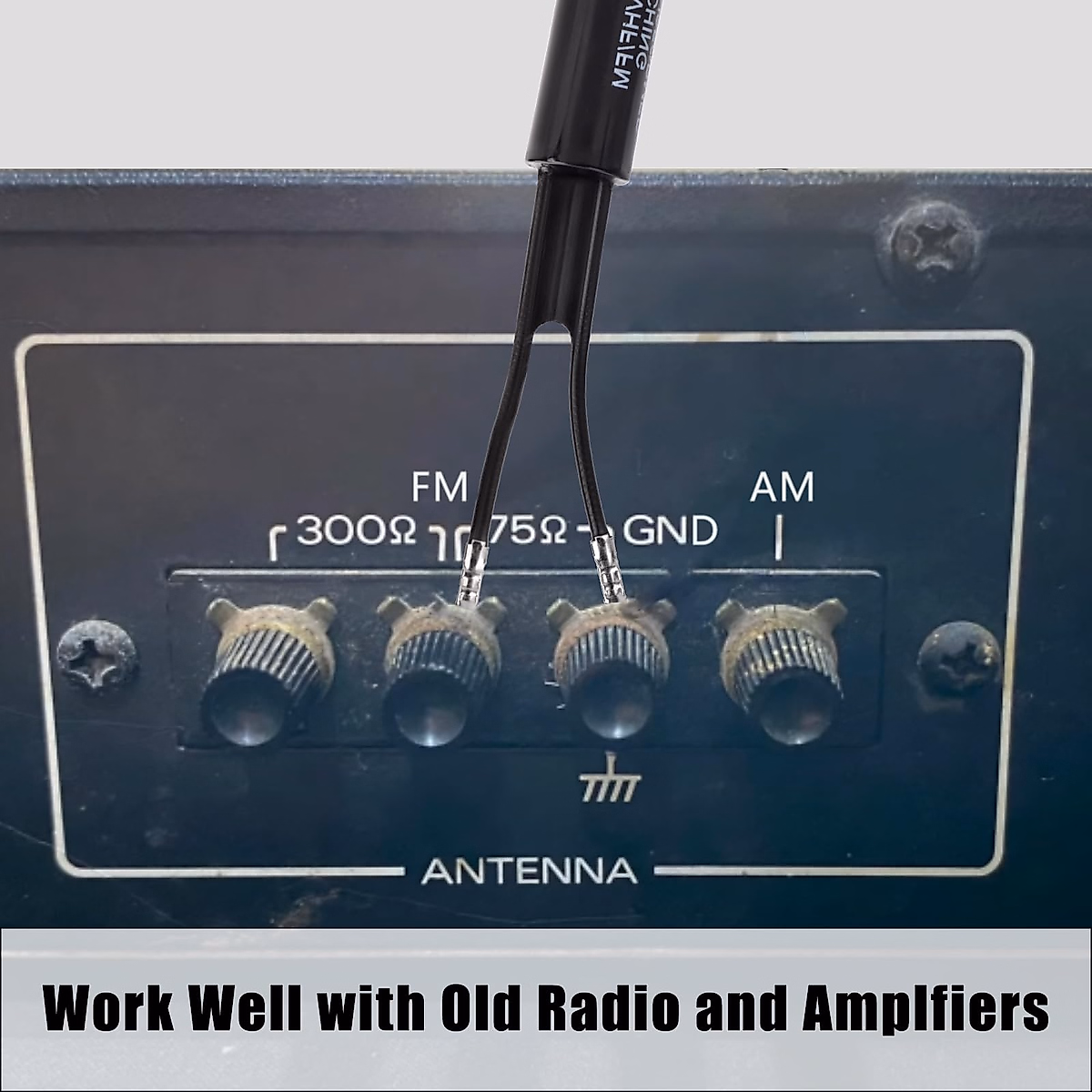 AccEncyc 4 PCS UHF/VHF/FM Antenna Balun Transformer-Converting 75 Ohm to 300 Ohm Coax Adapter Converter with Female Jack for TV and Radio