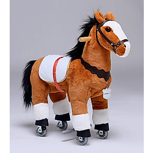 Ufree Horse Best Birthday Gift for Boys, Action Horse Toy, Rocking Horse with Wheels Giddy up Ride on for Kids Aged 3 to 6 Years Old, Amazing Birthday Surprise.