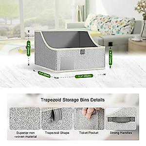 homsorout 3 packs small trapezoid storage bins, blended