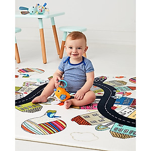 Skip Hop Baby Play Mat, Reversible Foam Floor Mat, 86" x 52", Vibrant Village