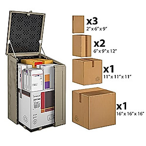 Cosco Outdoor LIving BoxGuard®, Large Lockable Package Delivery and Storage Box, 6.3 cubic feet, Tan